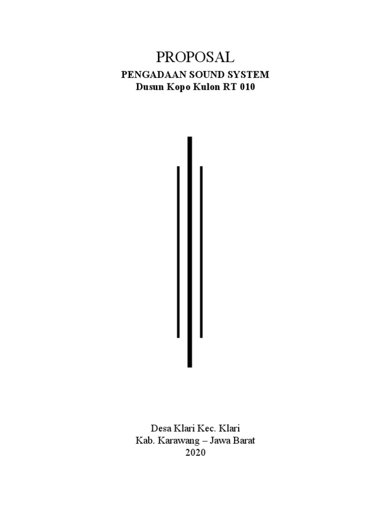 Proposal Pengadaan Sound System | PDF