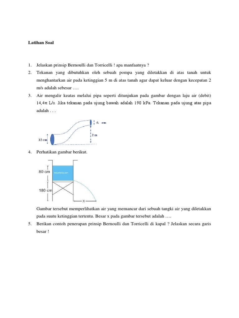 Sesi 14 Lat Asas Bernoulli Dan Torricelli | PDF