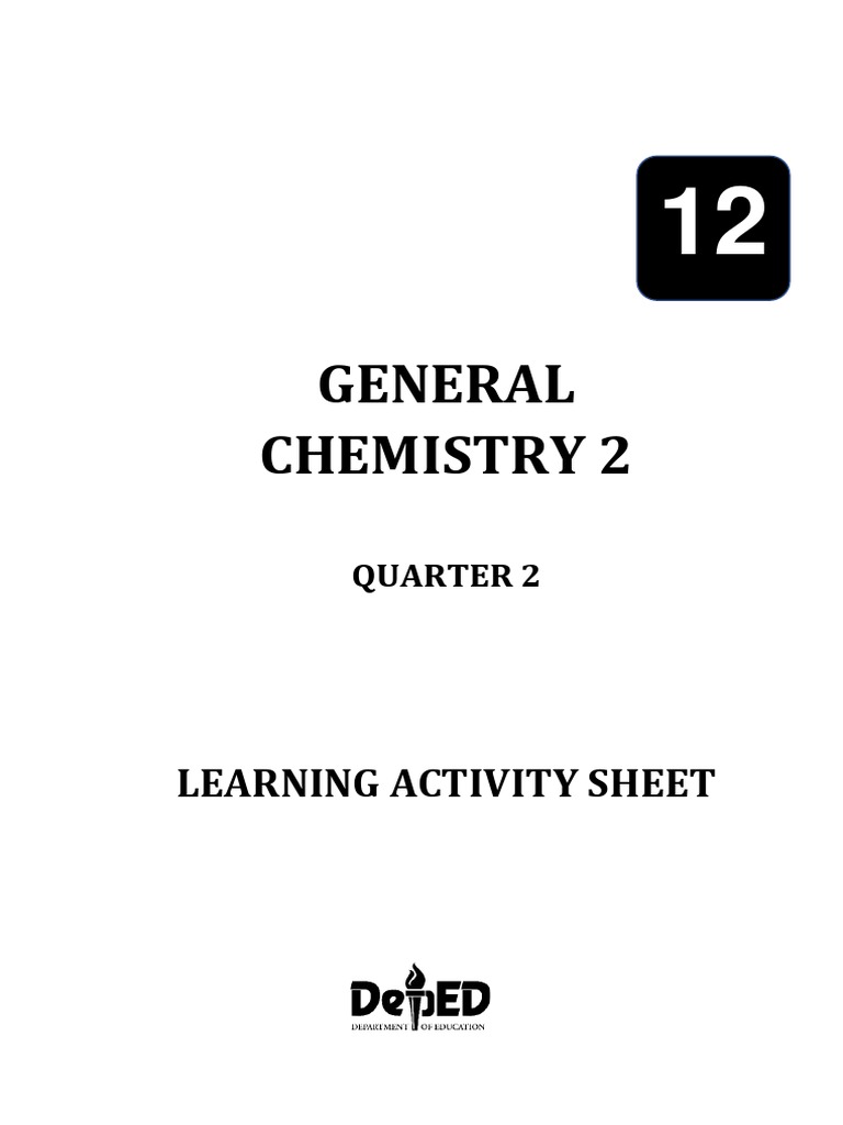 Grade 12 Q2 General Chemistry 2 LAS | PDF | Entropy | Heat