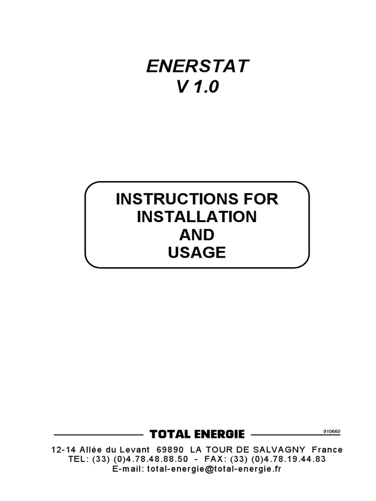 GB Enerstat V1-0 Manual | PDF | Power Inverter | Power Supply