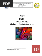 Quarter 1 - Module 1: Principles of Design and Elements of Arts | PDF ...