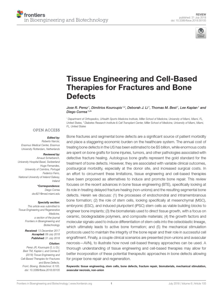 Perez Et Al. - 2018 - Tissue Engineering and Cell-Based Therapies For ...
