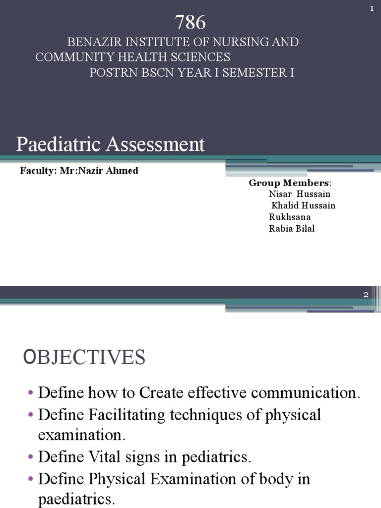 Paediatric Assessment | PDF | Medical Specialties | Medicine