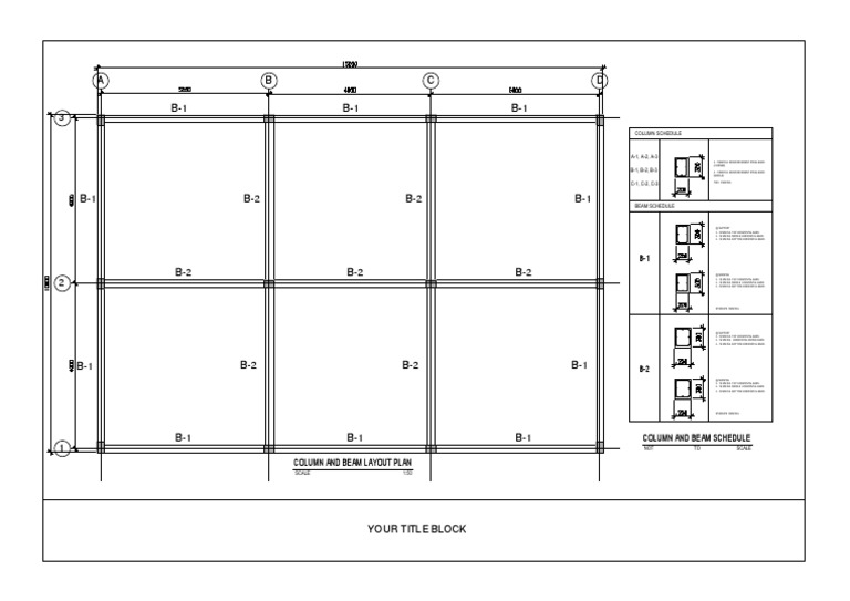 Beam and Column Layout Plan | PDF