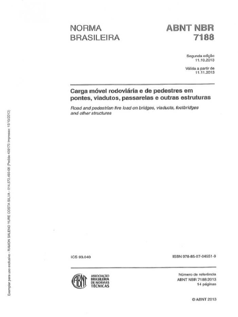 Abnt NBR 7188 | PDF