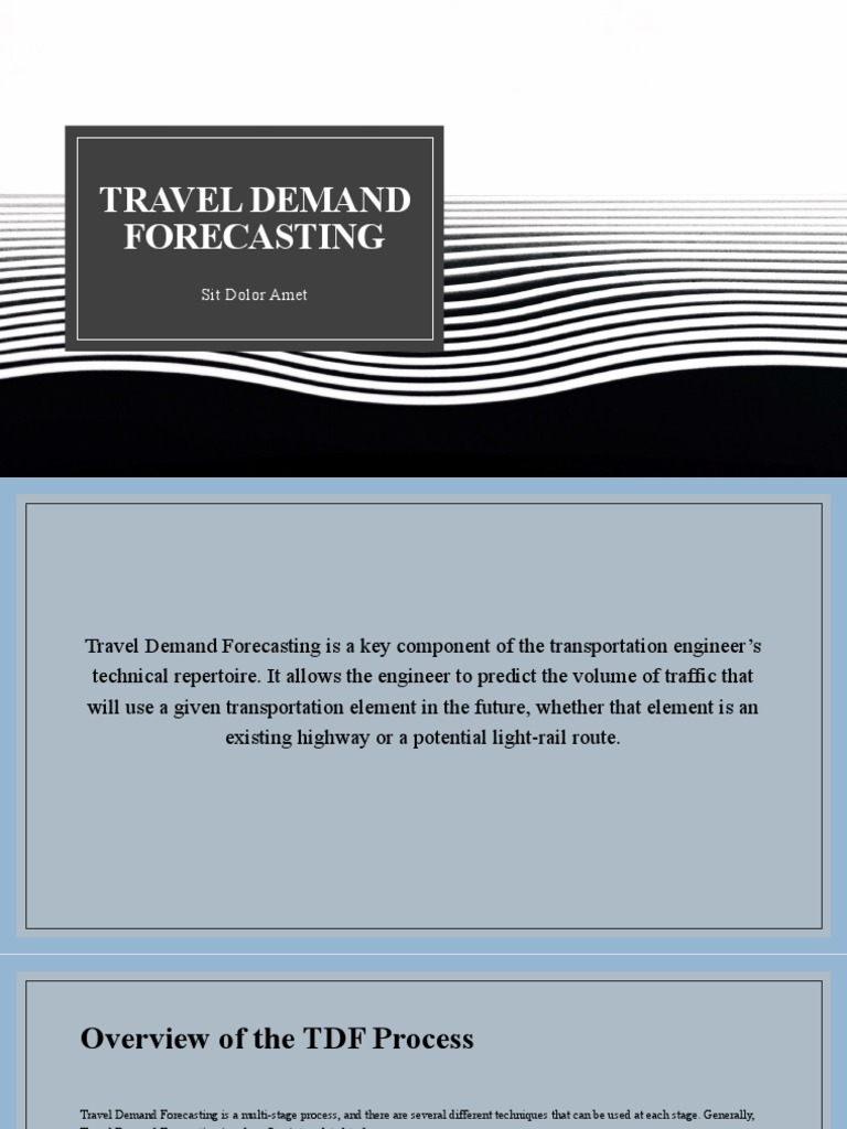 Travel Demand Forecasting Techniques | PDF | Transport | Traffic