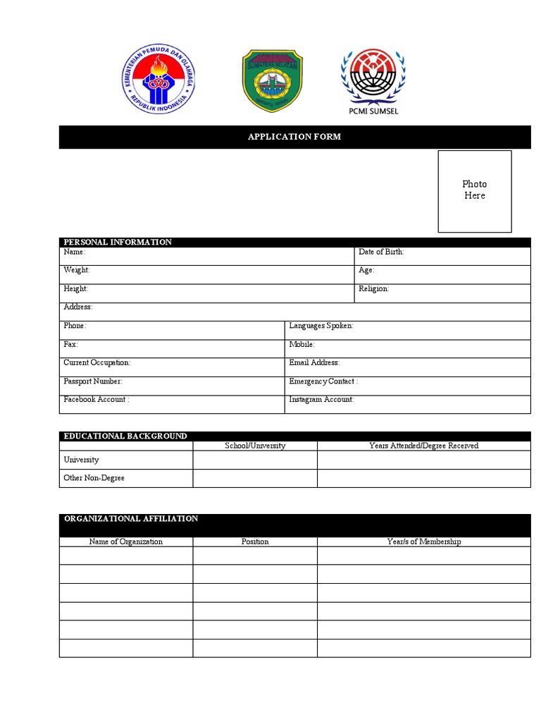 Form Pendaftaran PPAN KPN Sumsel 2019 | PDF