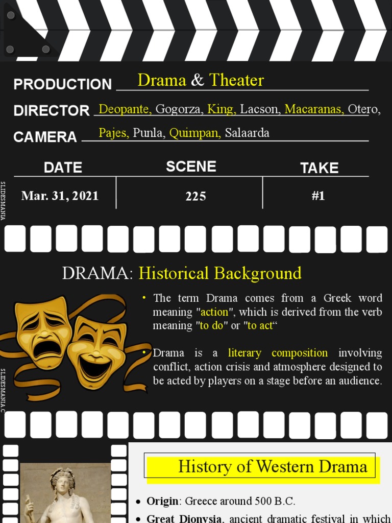 Drama Theater: Production Director Camera Date Scene Take | PDF | Play ...