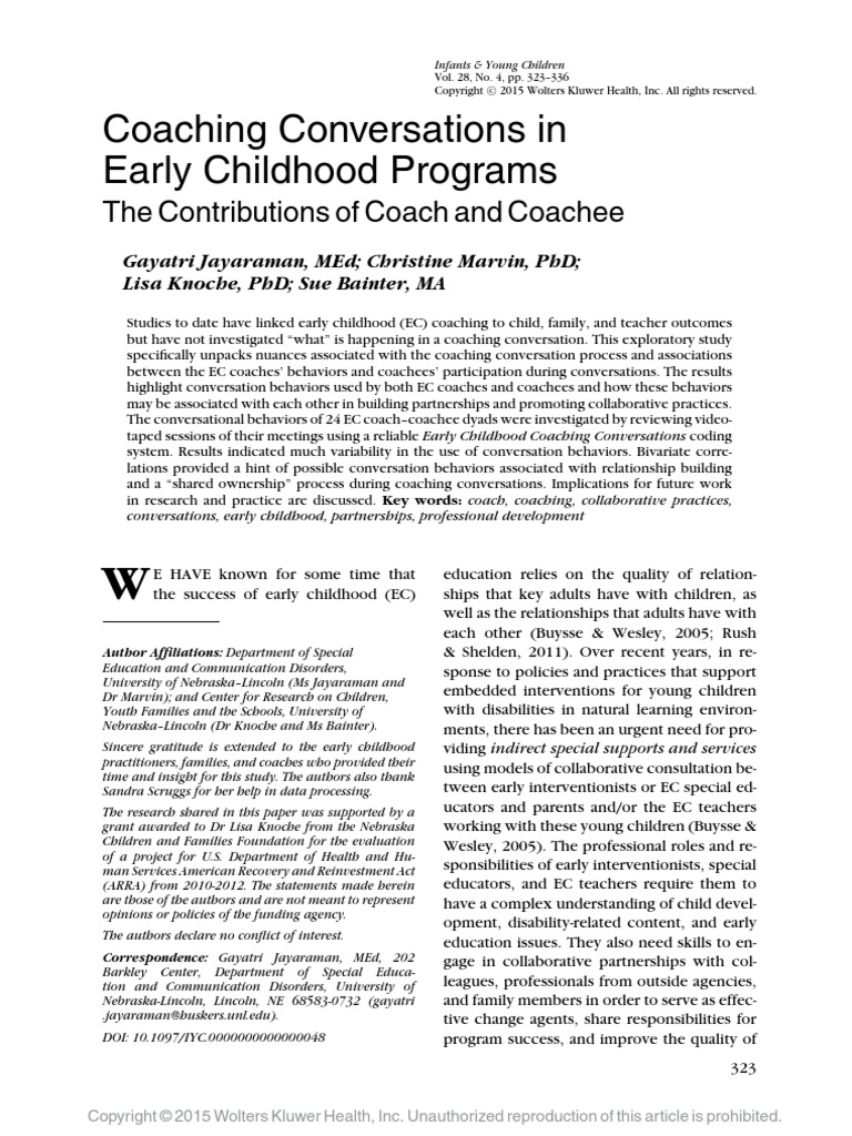 Coaching Conversations | PDF | Intention | Nonverbal Communication