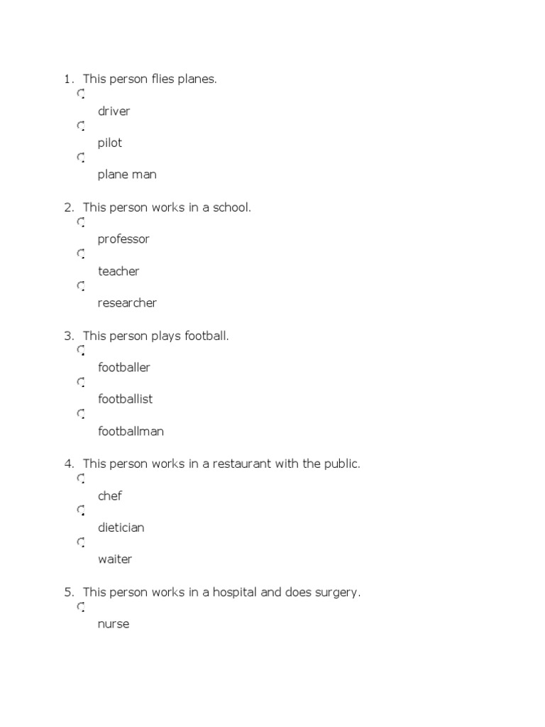 Soal Latihan Job and Occupation | PDF