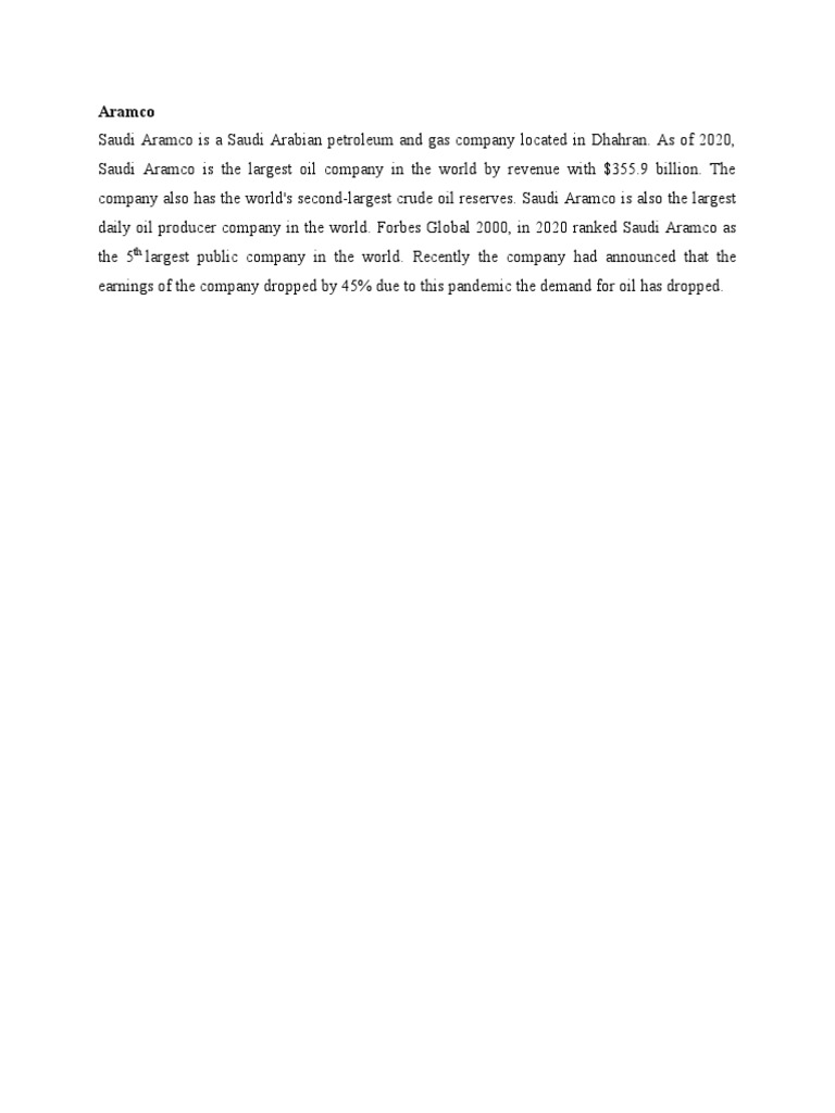 Aramco | PDF