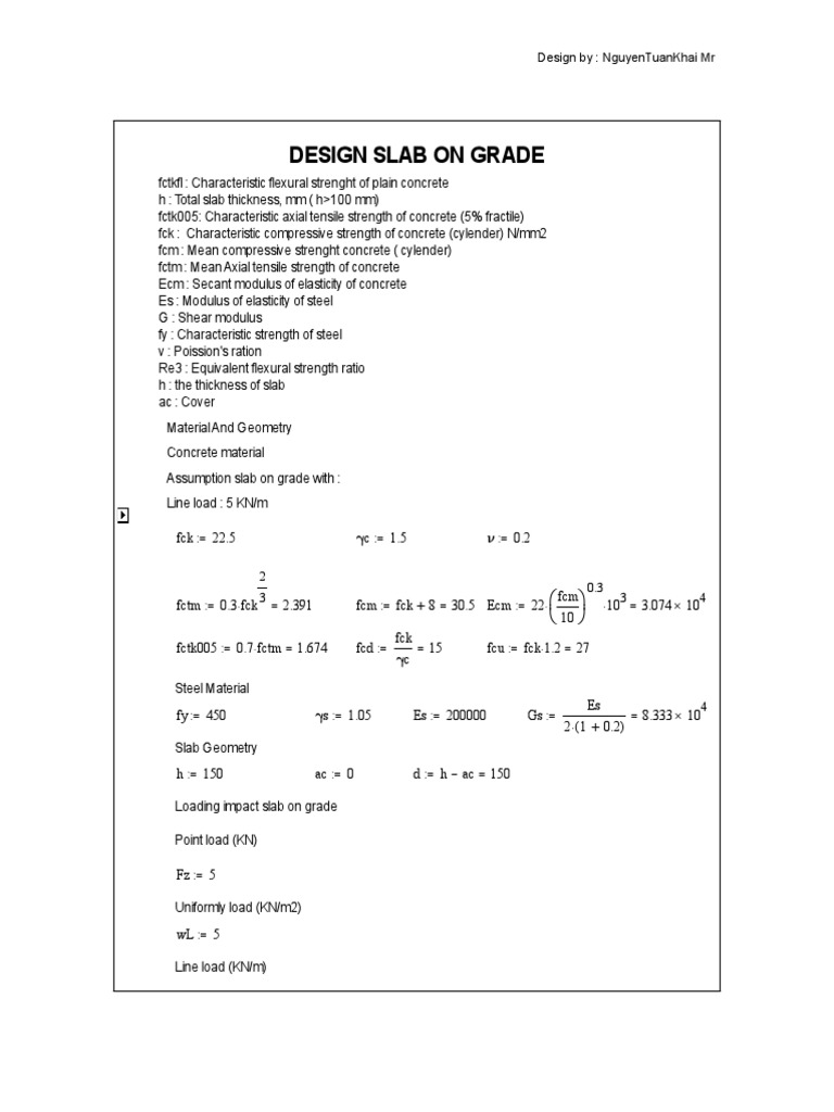 Design Slab On Grade | Download Free PDF | Strength Of Materials ...