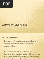 Active Listening Techniques Handout | PDF | Body Language | Communication