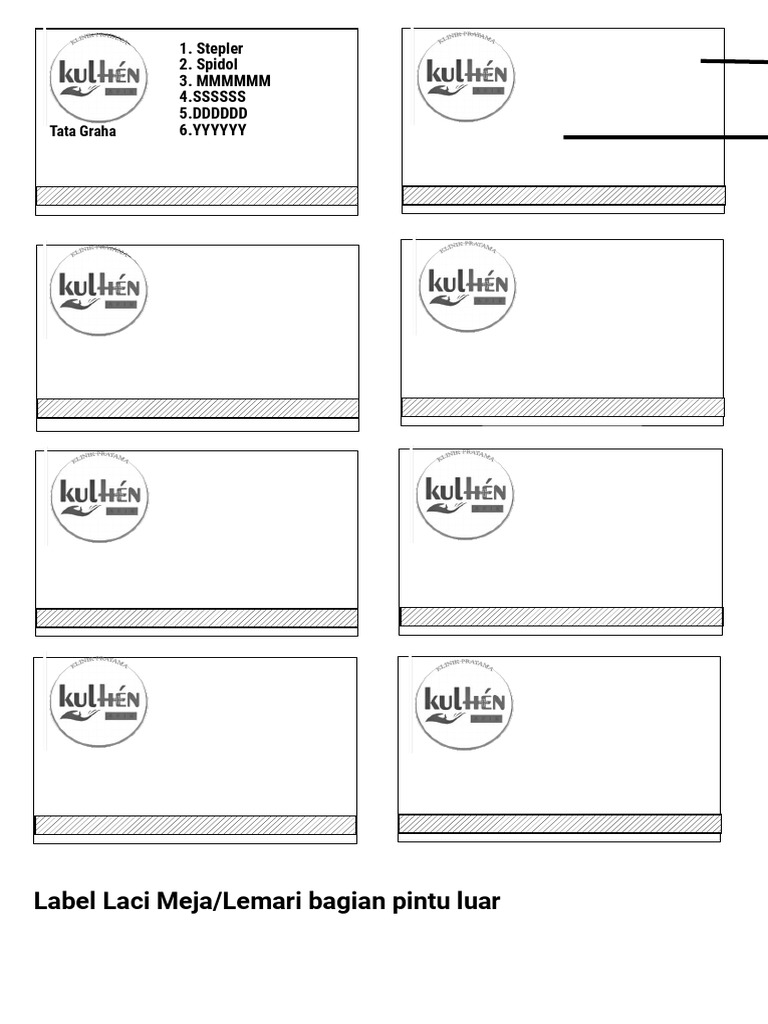 Label 5S untuk Kulhen Farma | PDF