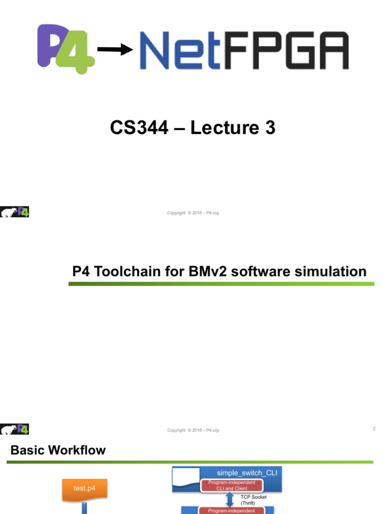 Lecture 3 P4 NetFPGA | PDF | Network Congestion | Scheduling (Computing)