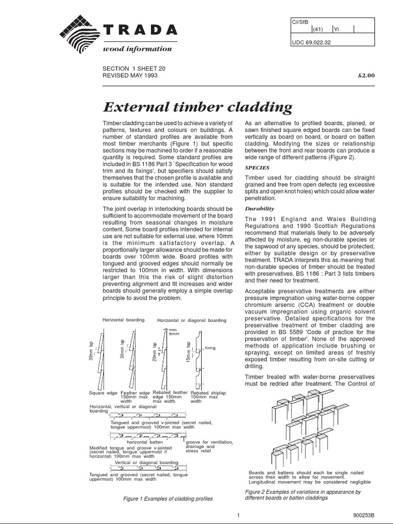Trada - Ext Timber Cladding | PDF | Lumber | Plywood