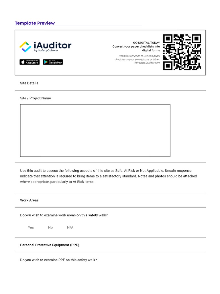 Safety Walk Checklist | PDF