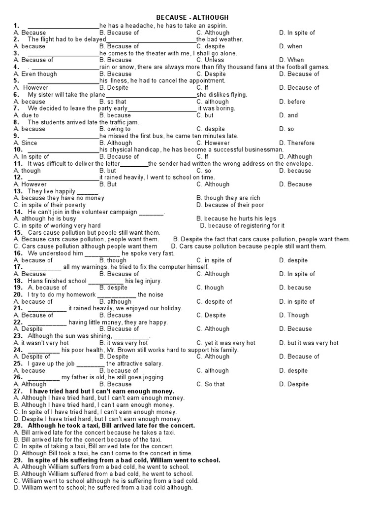 Because Although | PDF