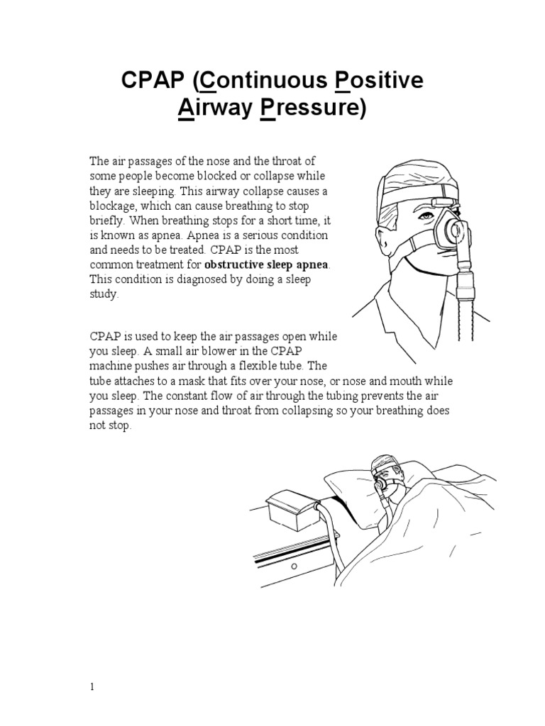 CPAP (Continuous Positive Airway Pressure) | PDF | Physiology | Respiration