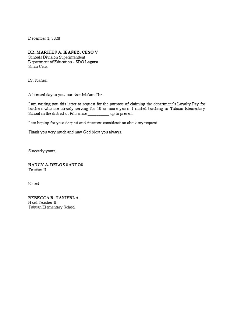 Request Letter | PDF