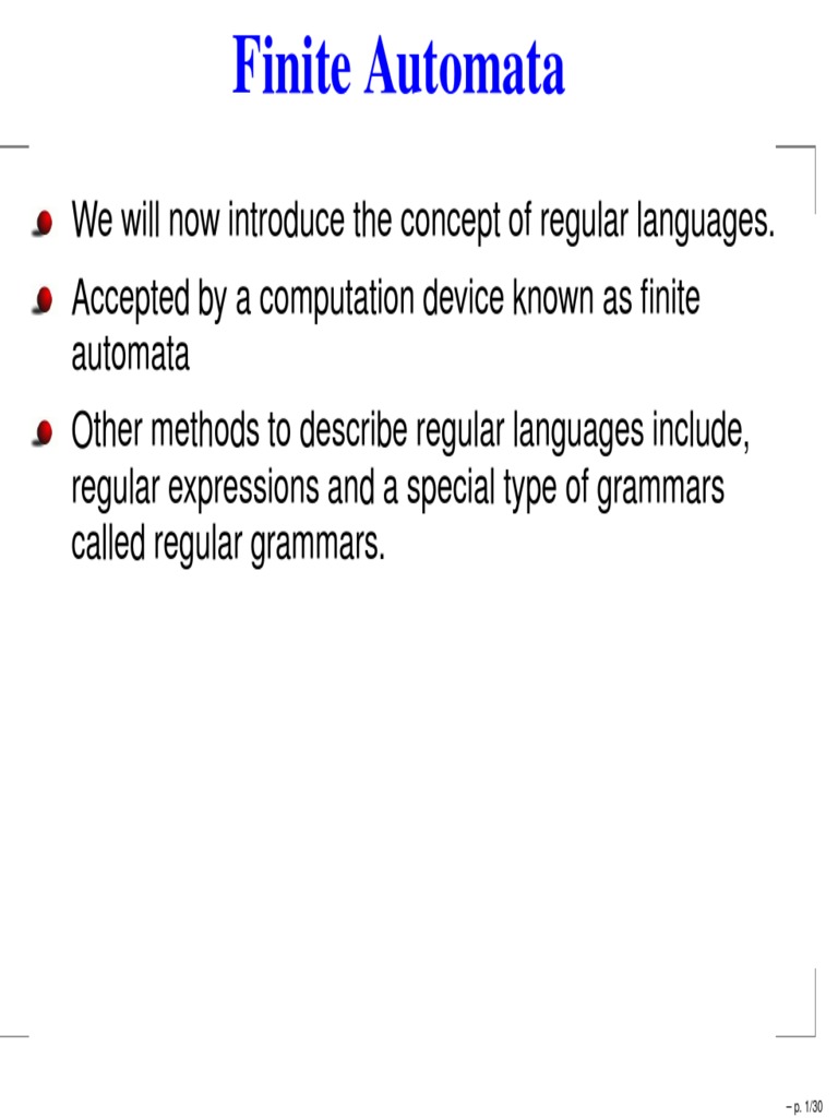 Finite Automata | PDF | Formal Methods | Teaching Mathematics