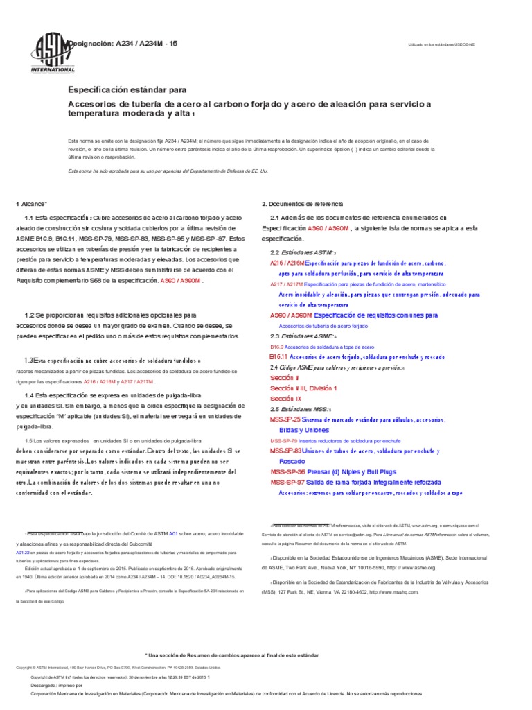 ASTM A234 A234M 20252.en - Es | PDF | Soldadura | Construcción