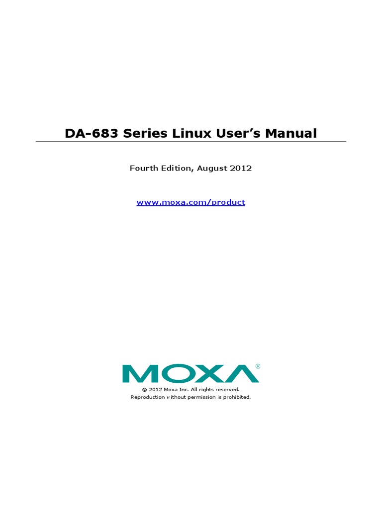 DA-683 Series Linux User's Manual: Fourth Edition, August 2012 | PDF ...