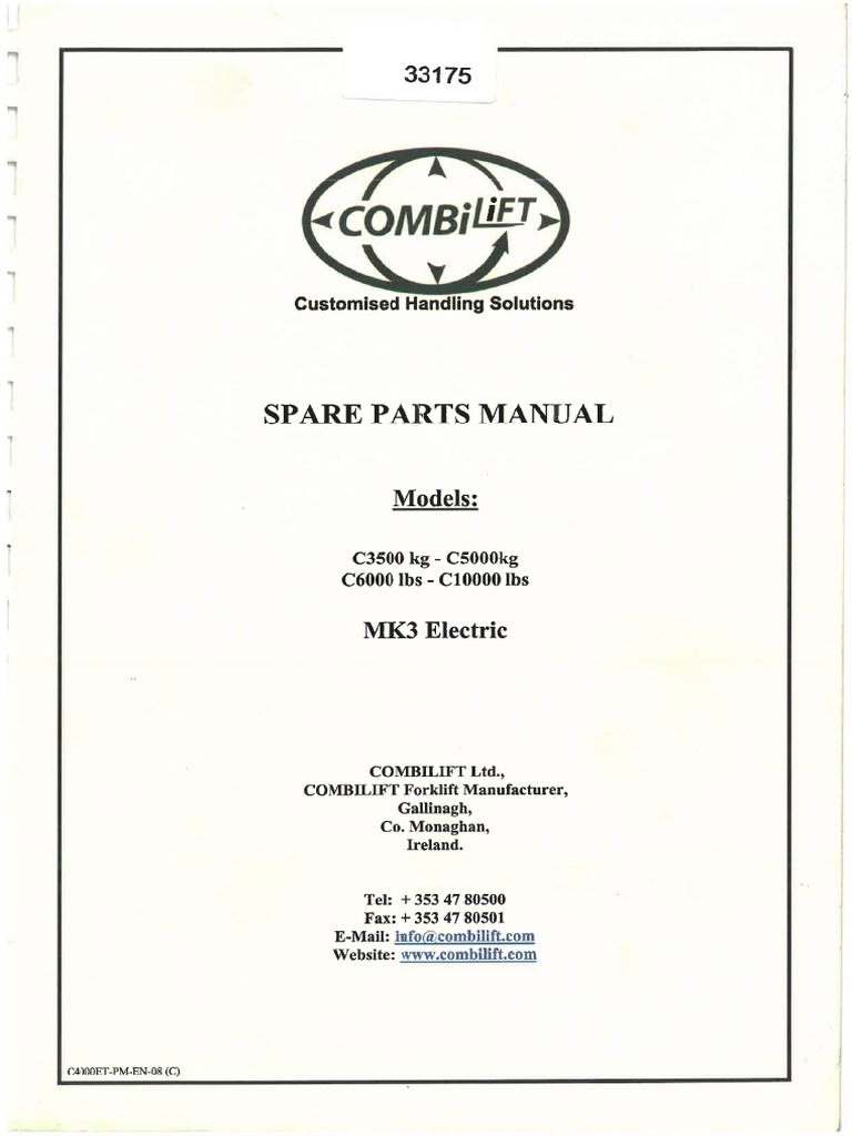 Combilift Spare Parts Catalog | PDF