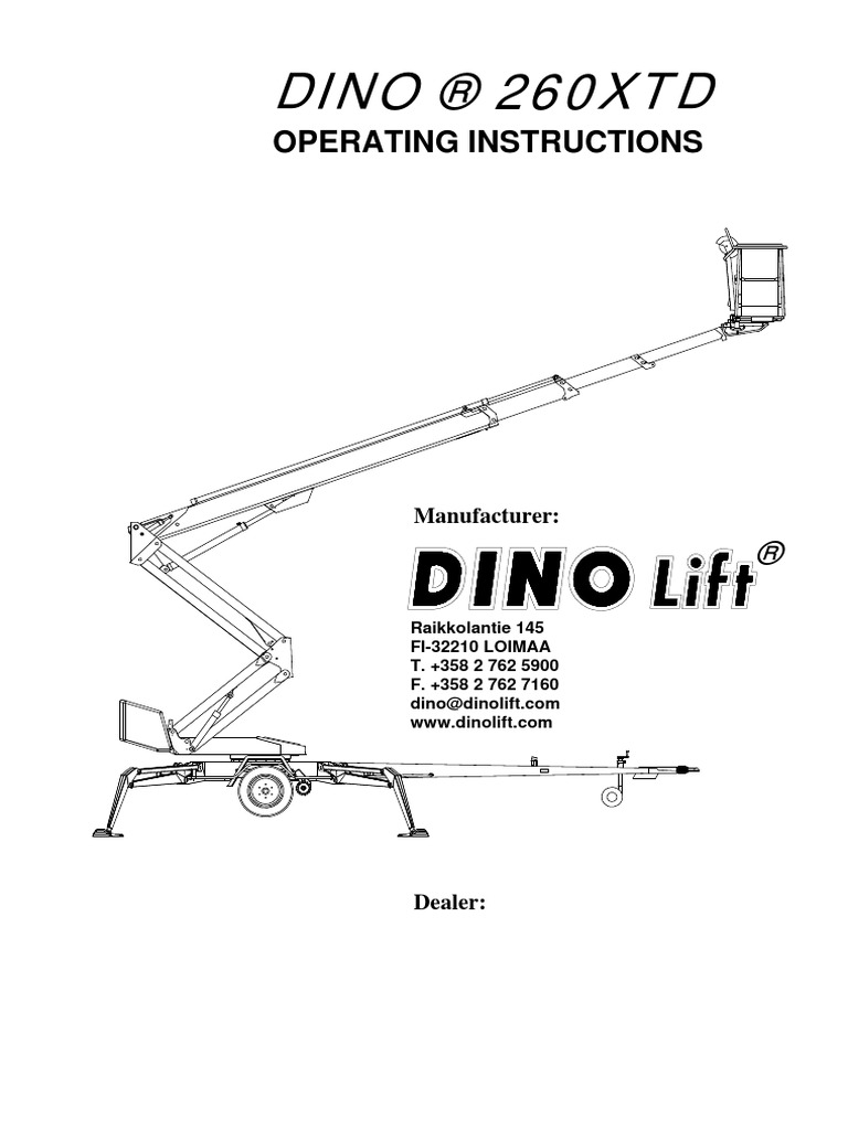 Dino 260xtd-Manual | PDF | Elevator | Machines
