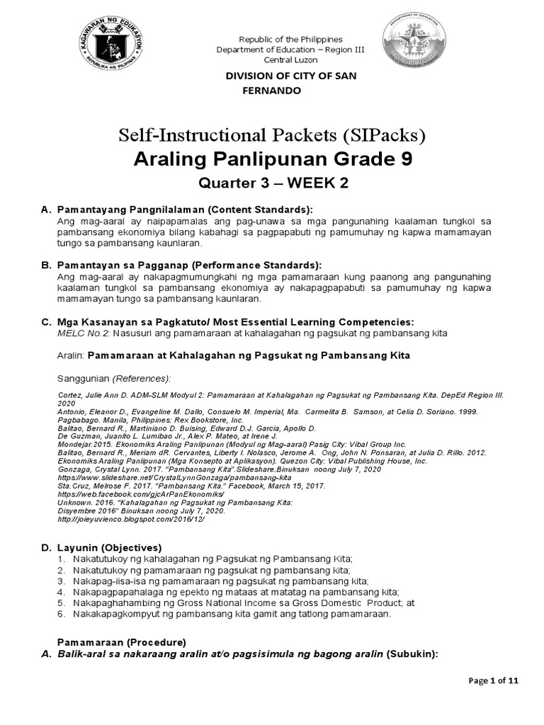 Ap9 q3 Week 2 Model DLP 2 | PDF