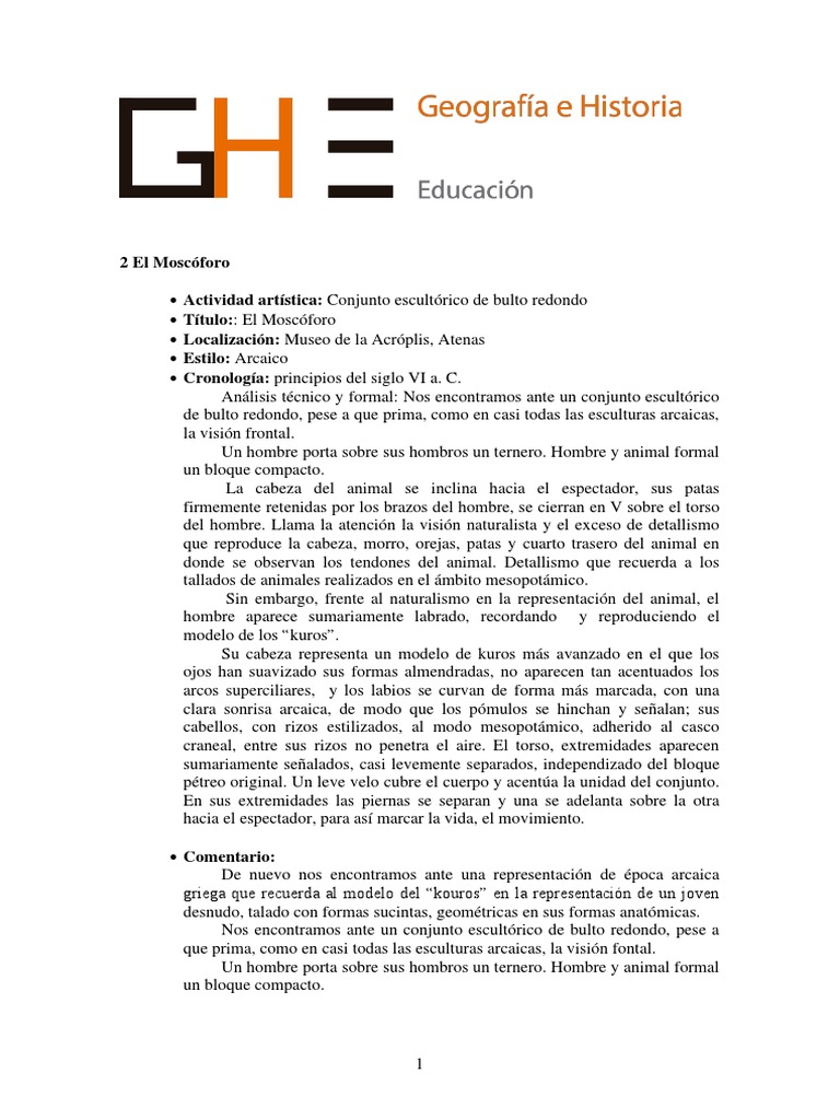 2 El Moscóforo | PDF | Escultura | Artes (general)