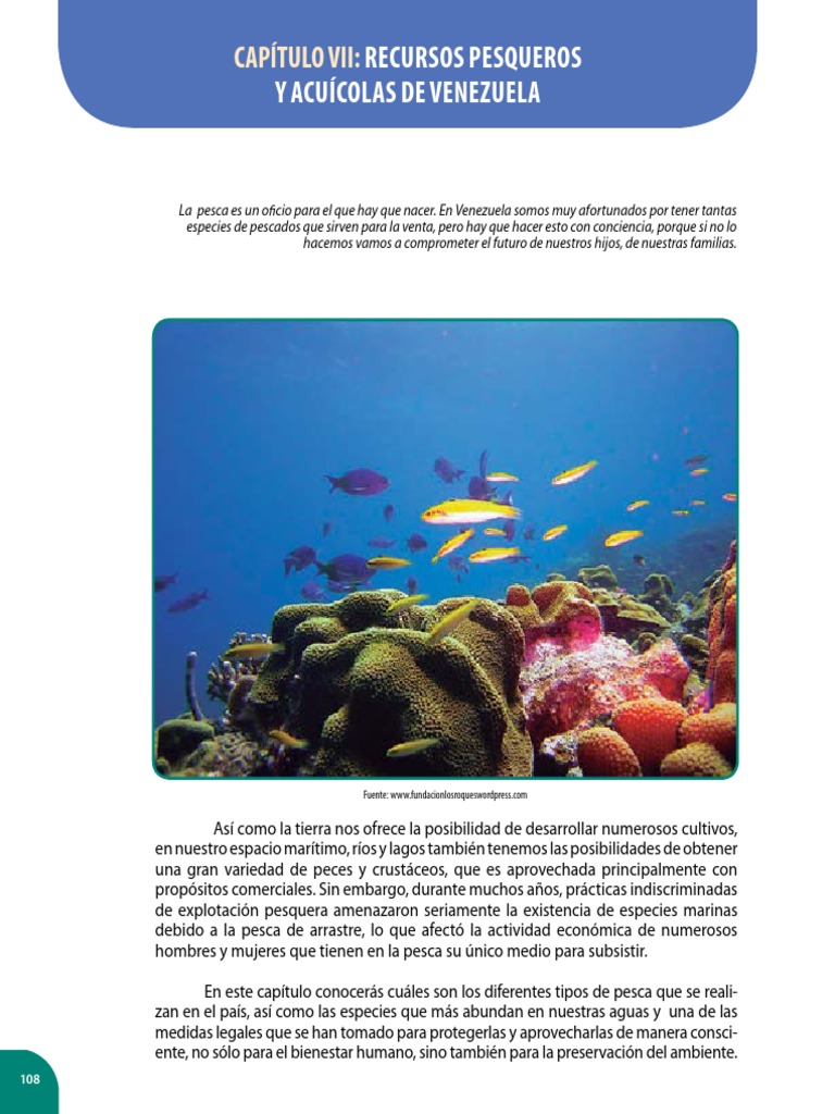 ObJ-3 Recursos Pesqueros y Acuicolas de Venezuela | PDF | Acuicultura | Venezuela