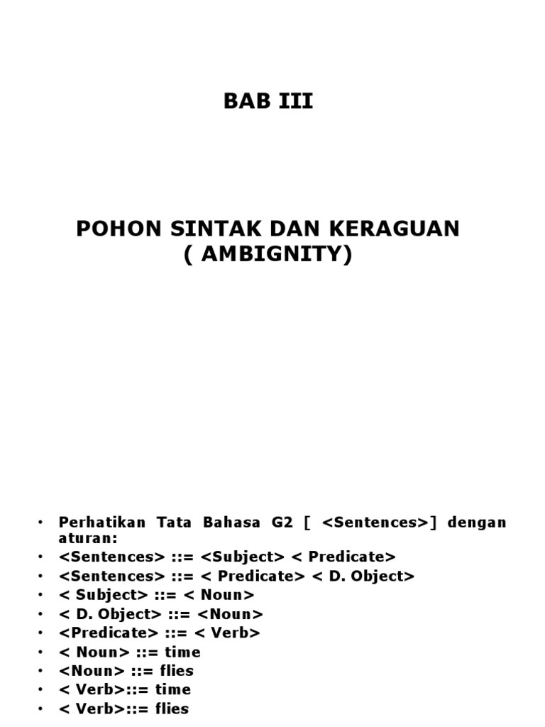 Bab III-pohon Sintak | PDF