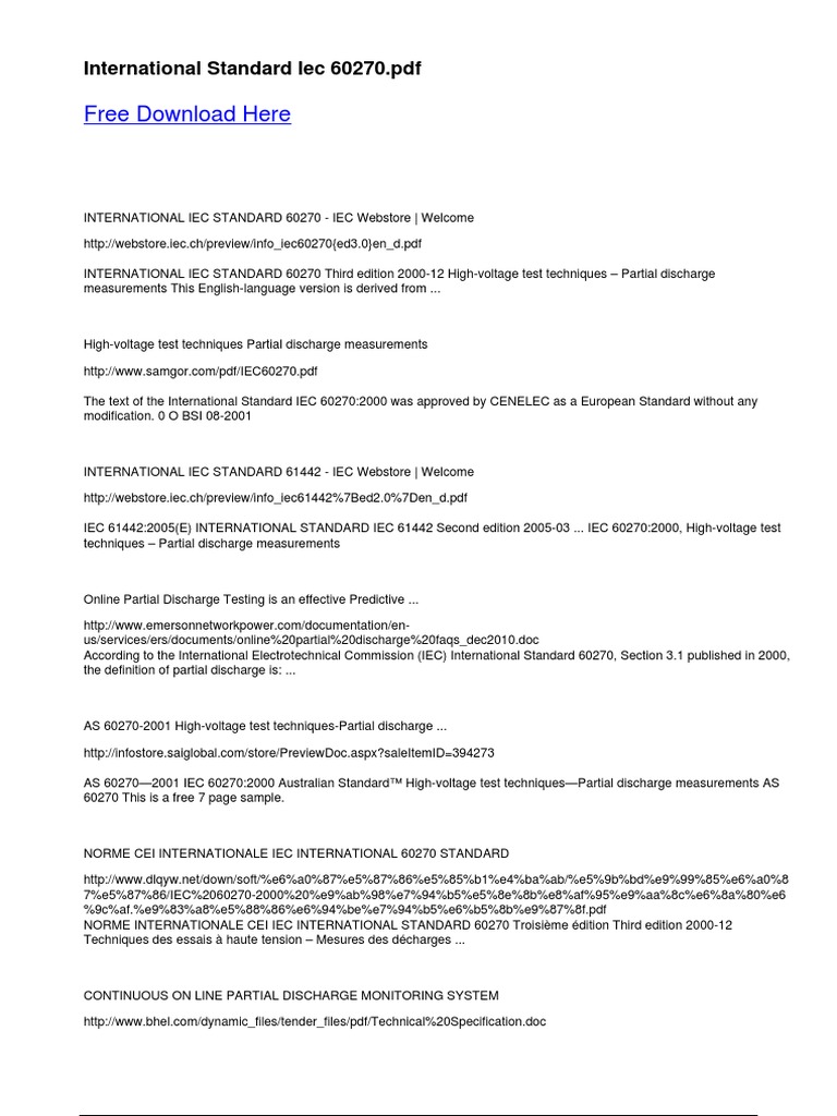 Dokumen - Tips Free Download Here Standard Iec 60270pdf Free Download Here International Iec ...
