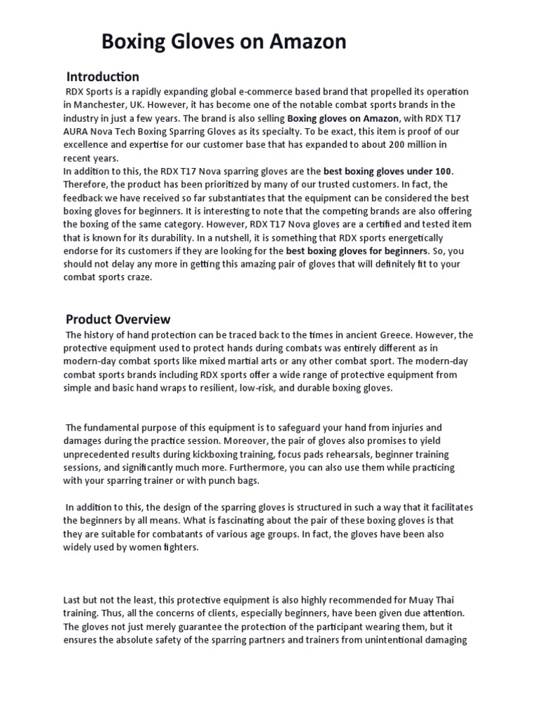 Boxing Gloves On Amazon | PDF | Glove | Nature