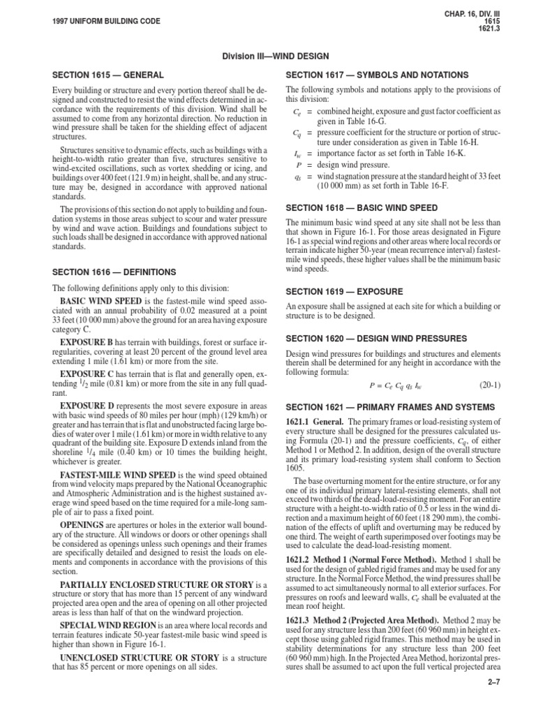 UBC Code WindLoad | PDF | Wound | Wind Speed