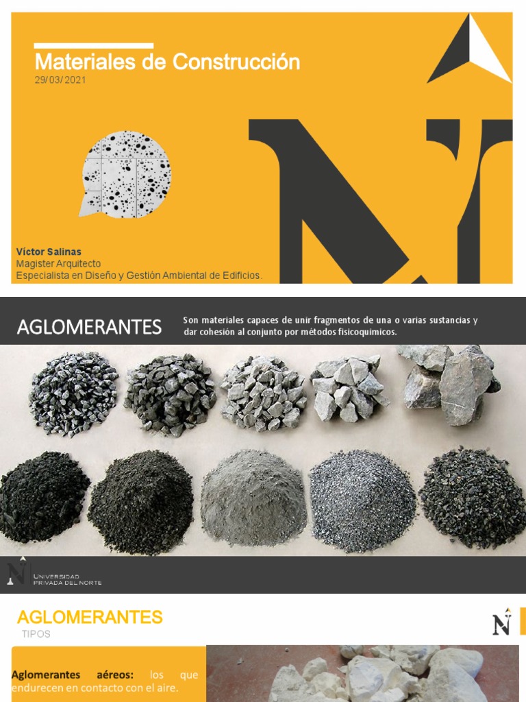 Materiales Aglomerantes | PDF | Hormigón | Yeso