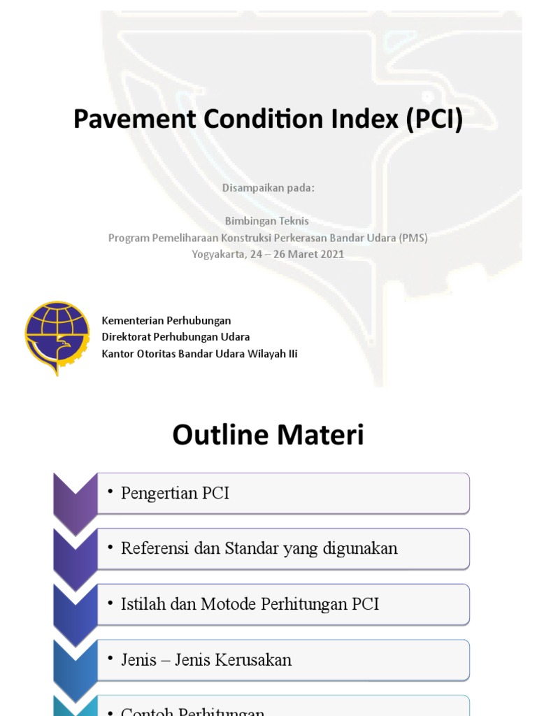 Pavement Condition Index (PCI) | PDF