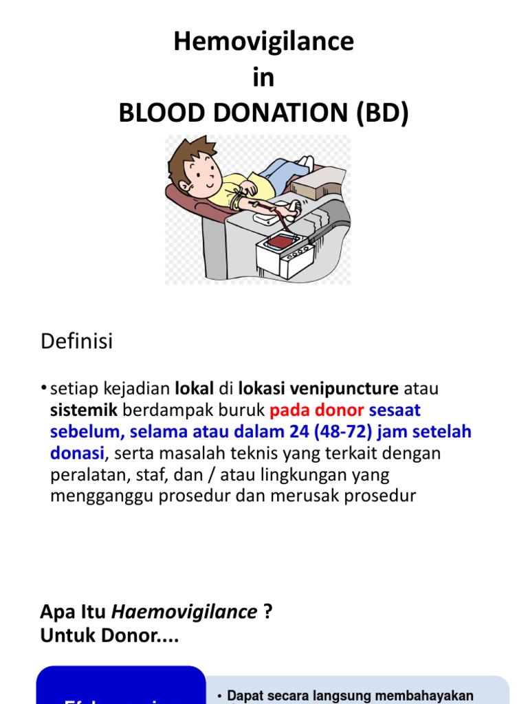 Hemovigilance in Blood Donation | PDF