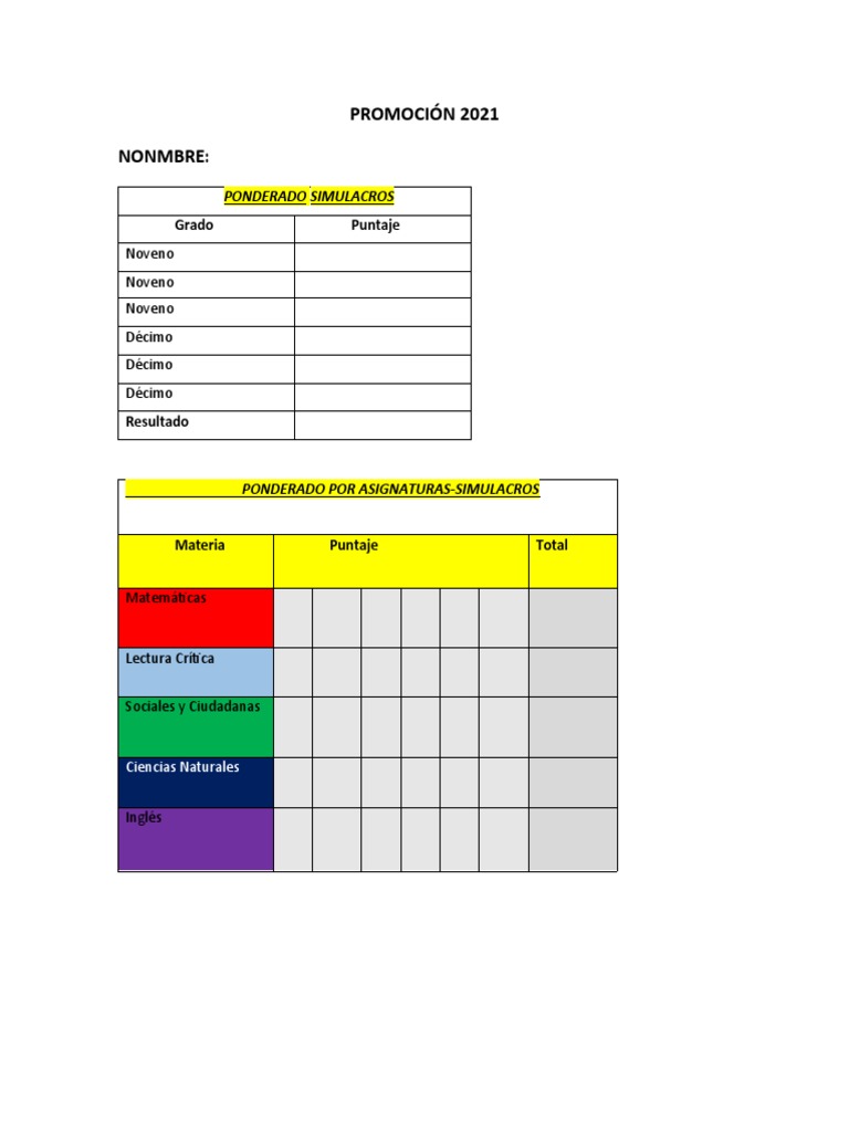 Formato Icfes 2021 | PDF