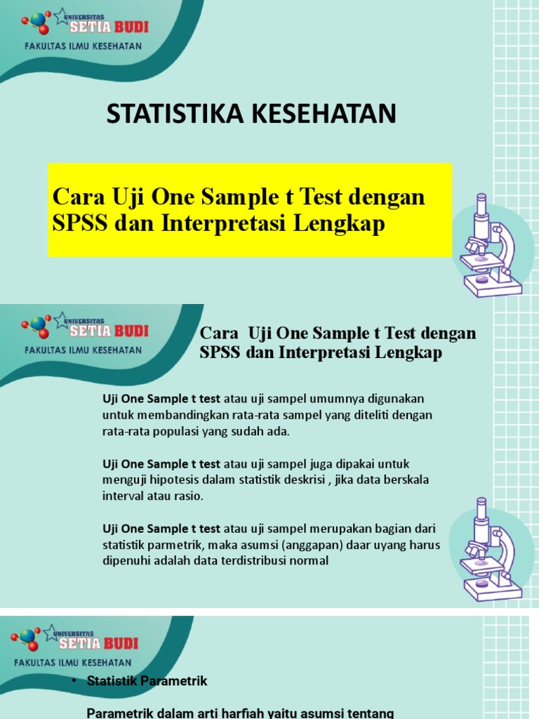 Uji One Sample t Test dengan SPSS | PDF | Pengembangan Diri