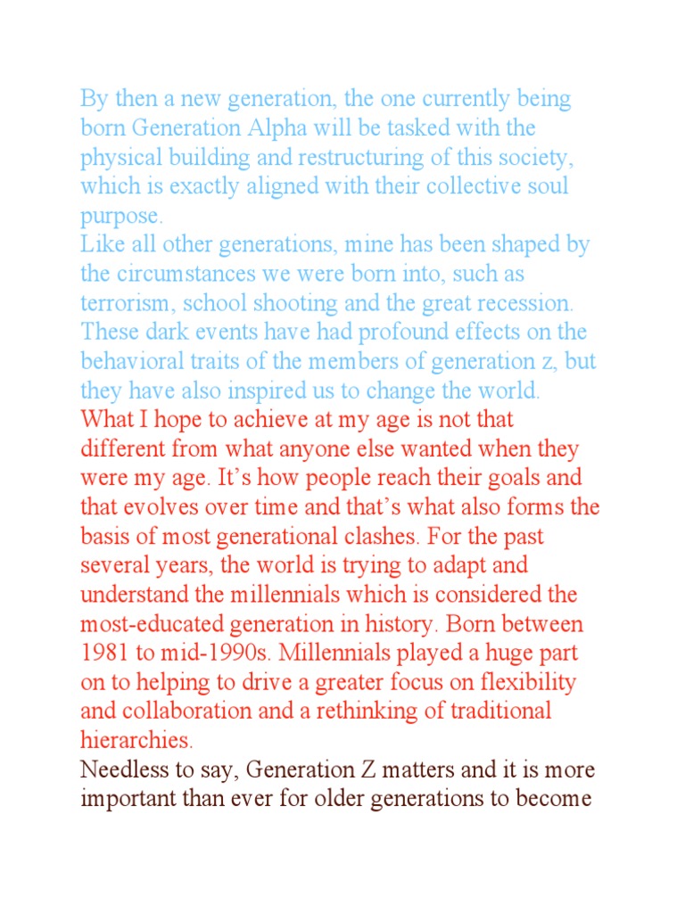 Gen Z Speech 2 | PDF