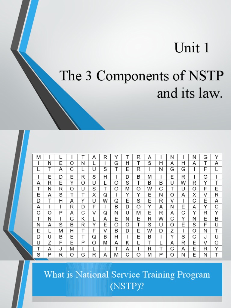 Overview of NSTP Components | PDF | Further Education | Students