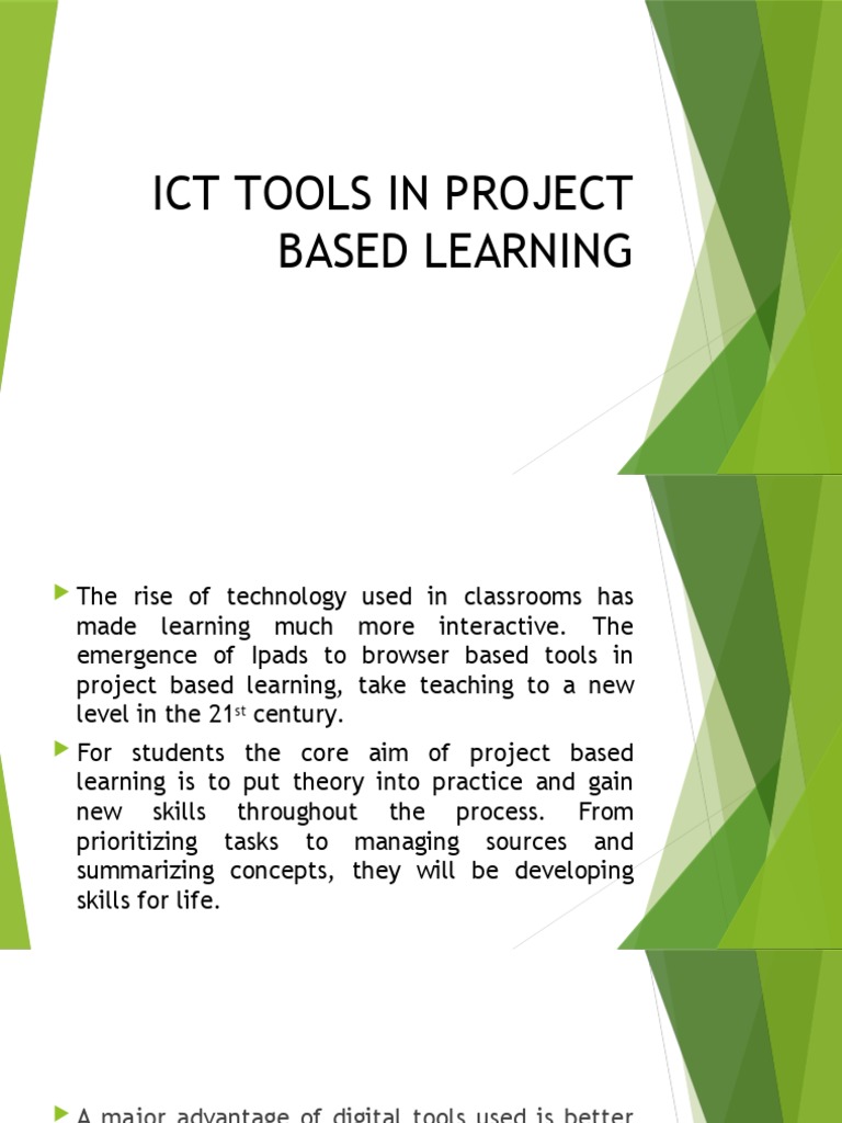 Ict Tools in Project Based Learning | PDF | Educational Technology ...