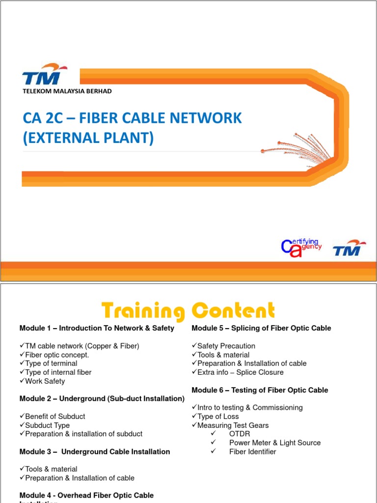 Training Slides CA2C Updated 7 Aug 2017 | PDF | Optical Fiber | Decibel
