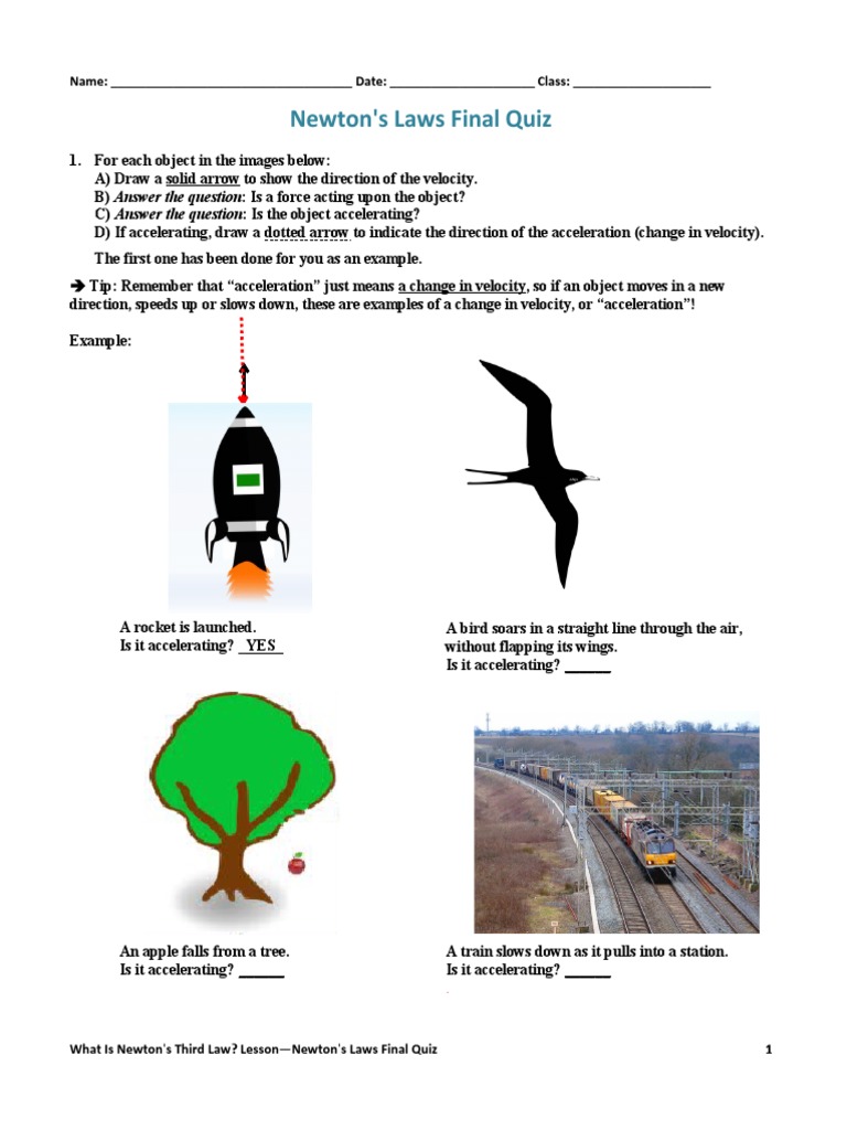 Newton's Laws Final Quiz | PDF | Acceleration | Force