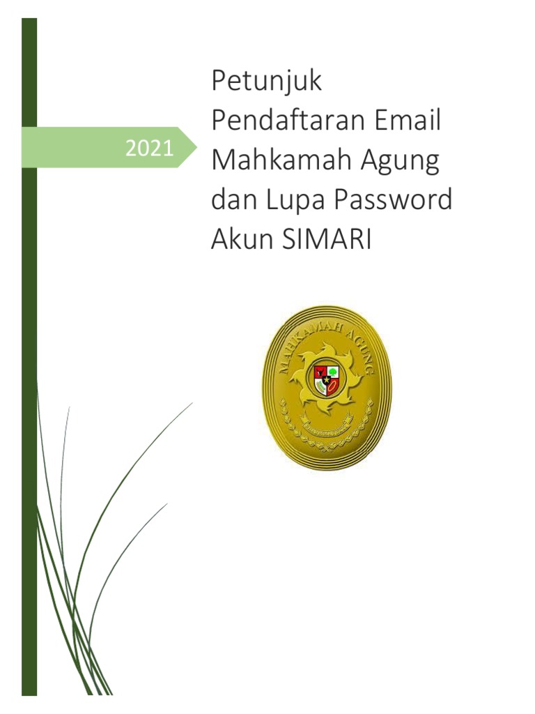 Petunjuk Pendaftaran Email Mahkamah Agung | PDF | Bisnis