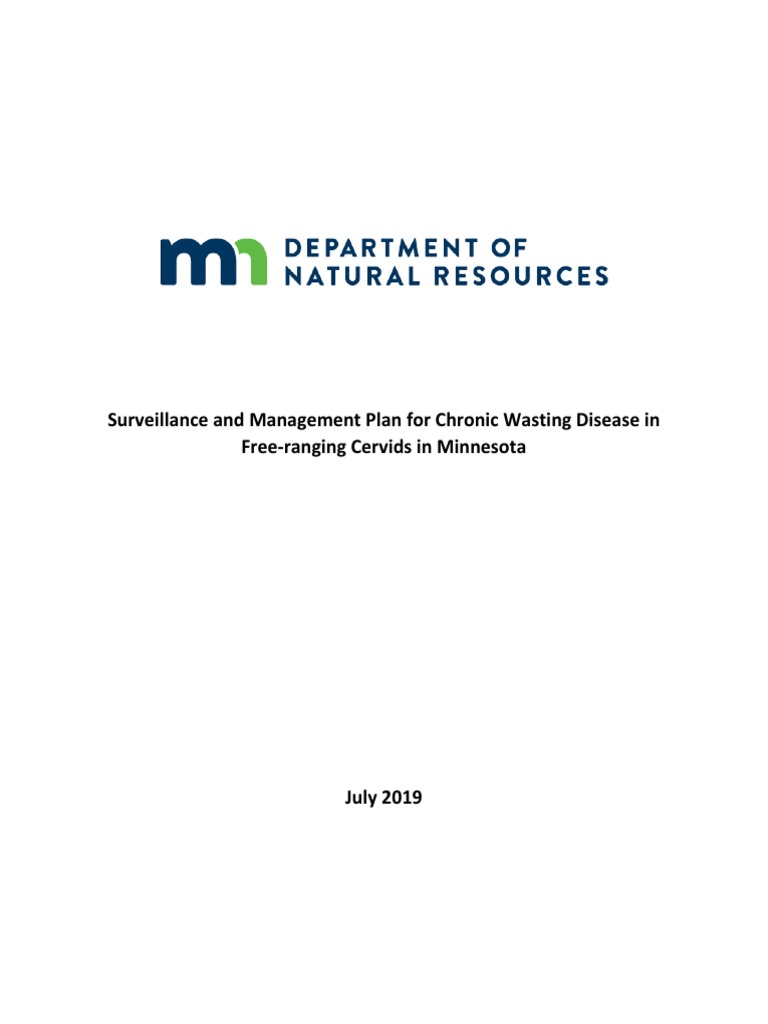 Minnesota CWD Management Plan | PDF | Wellness | Medical