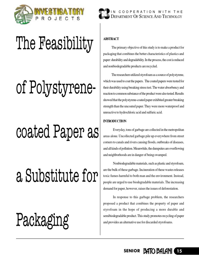 Enhancing the Durability of Paper Packaging Through Polystyrene Coating ...