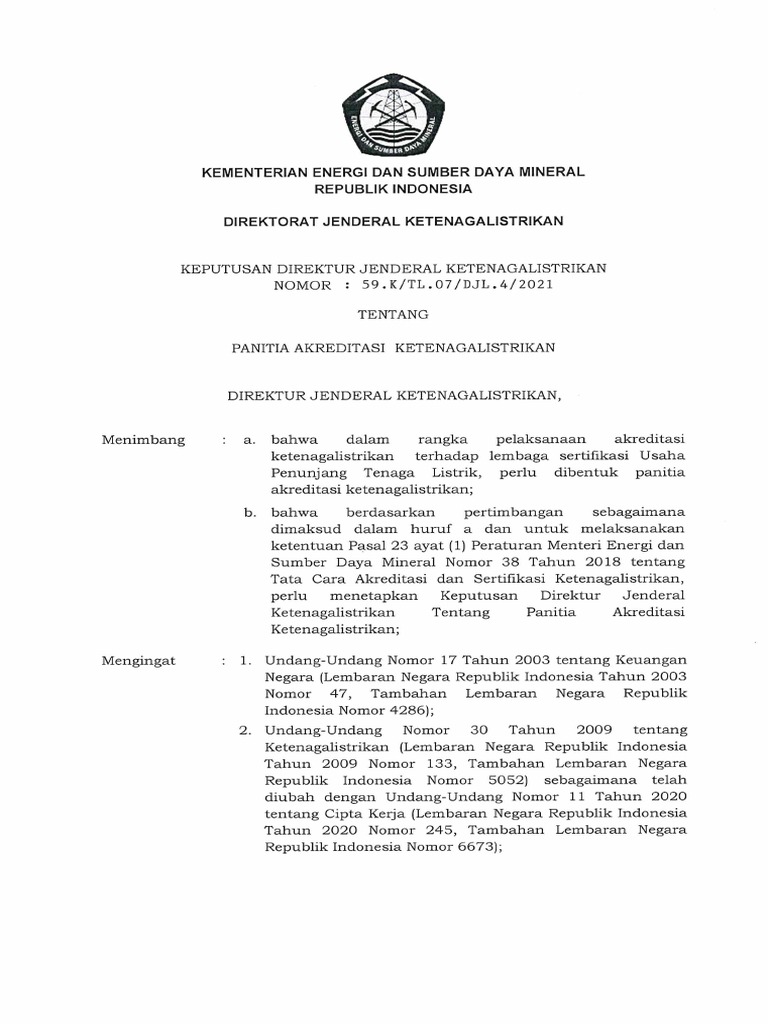 SK Pak 2021-DJK Esdm | PDF